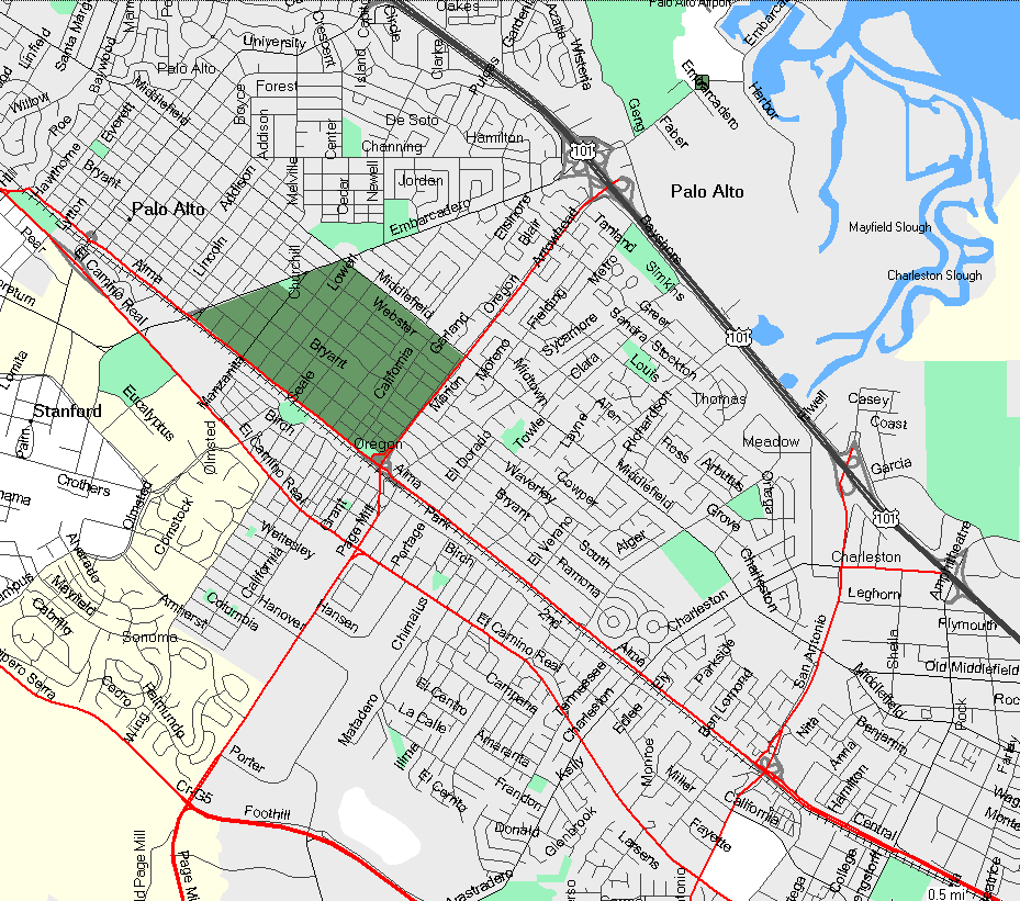 Old Palo Alto Neighborhood - Palo Alto CA